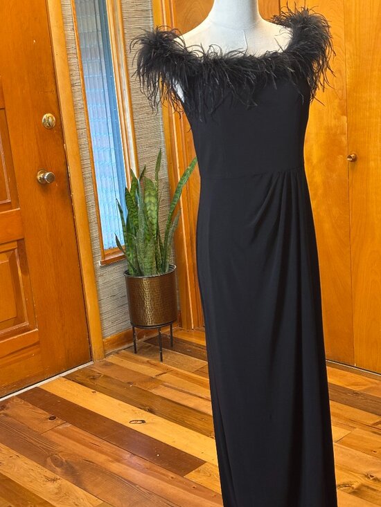Alex Evenings | Dresses | Alex Evenings Gown Wboa Feathers | Poshmark